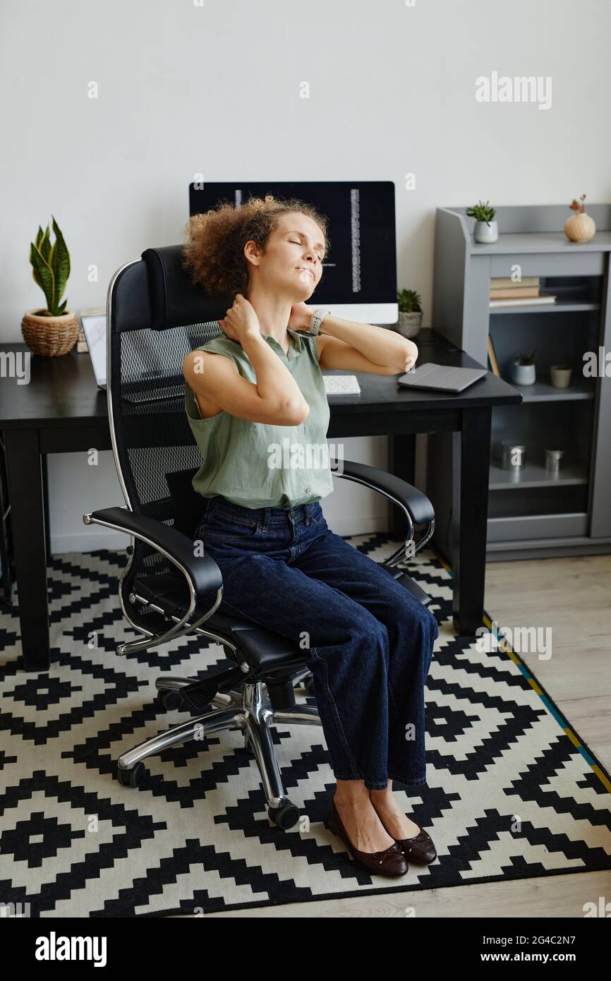 Businesswoman Sitting In Chair