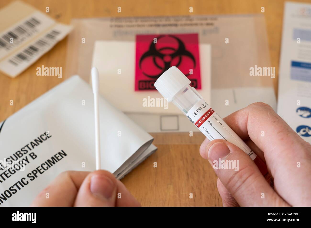 UK testing requirements require a Day 2 / 8 test during Covid-19. A man ...