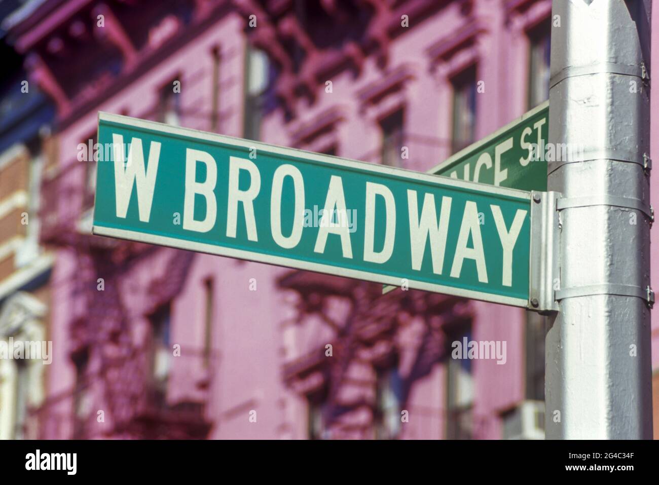 2007 HISTORICAL WEST BROADWAY SIGN SOHO DOWNTOWN MANHATTAN NEW YORK ...