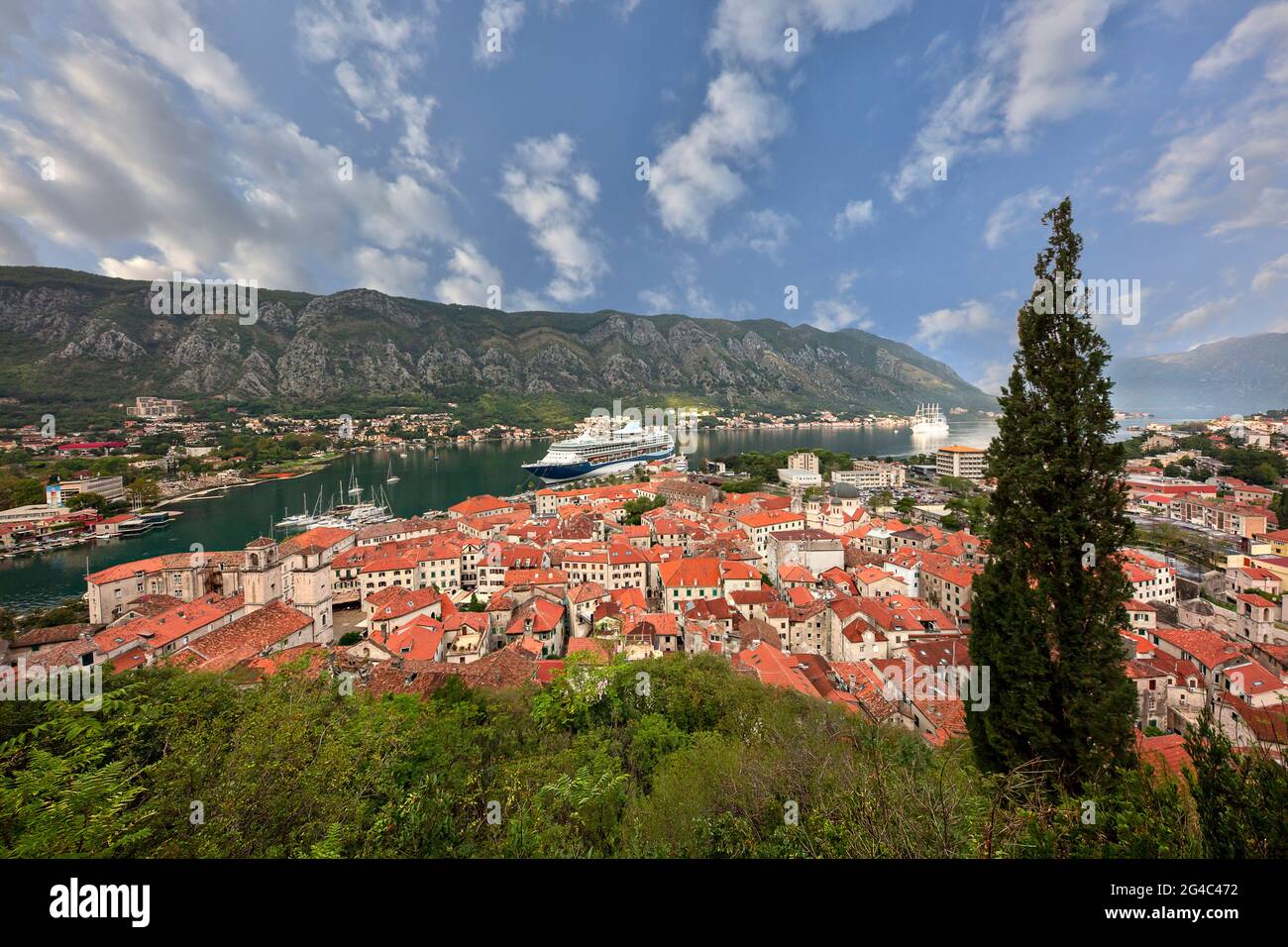Map bay of kotor montenegro