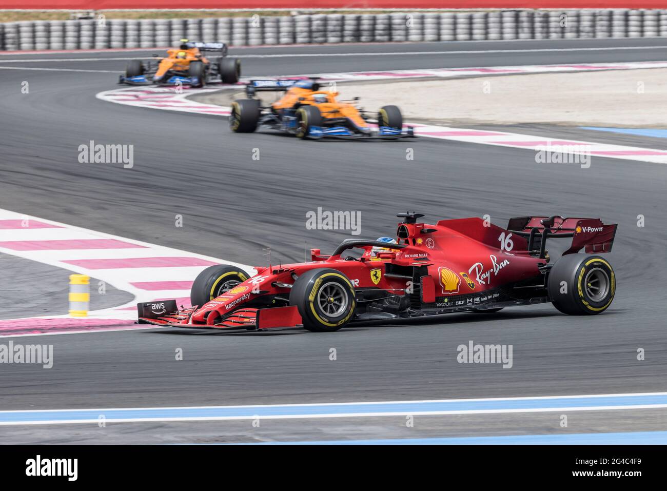 16 LECLERC Charles (mco), Scuderia Ferrari SF21, action during the ...