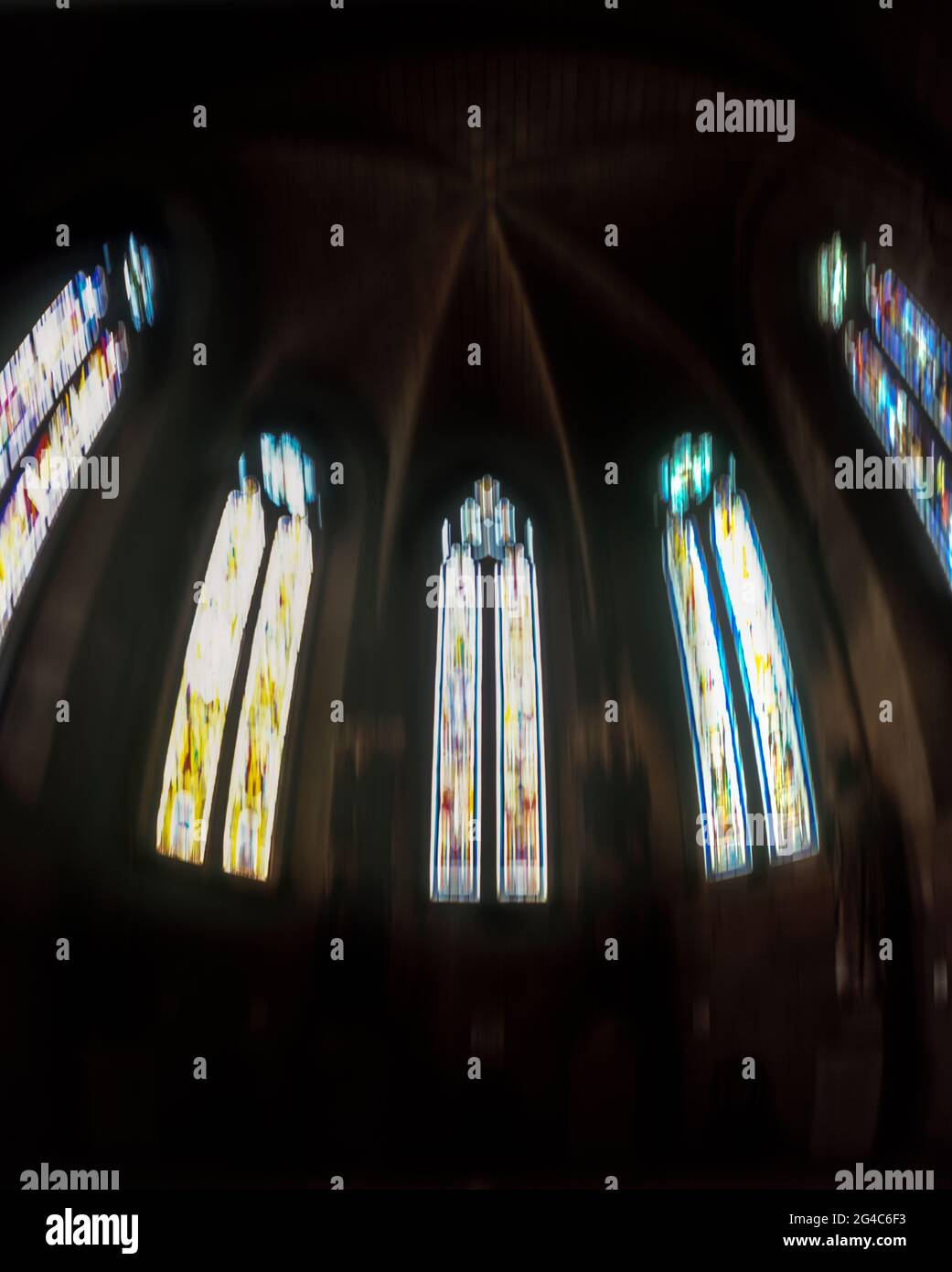 2007 HISTORICAL INTERIOR CHURCH CHAPEL STAINED GLASS WINDOWS Stock ...