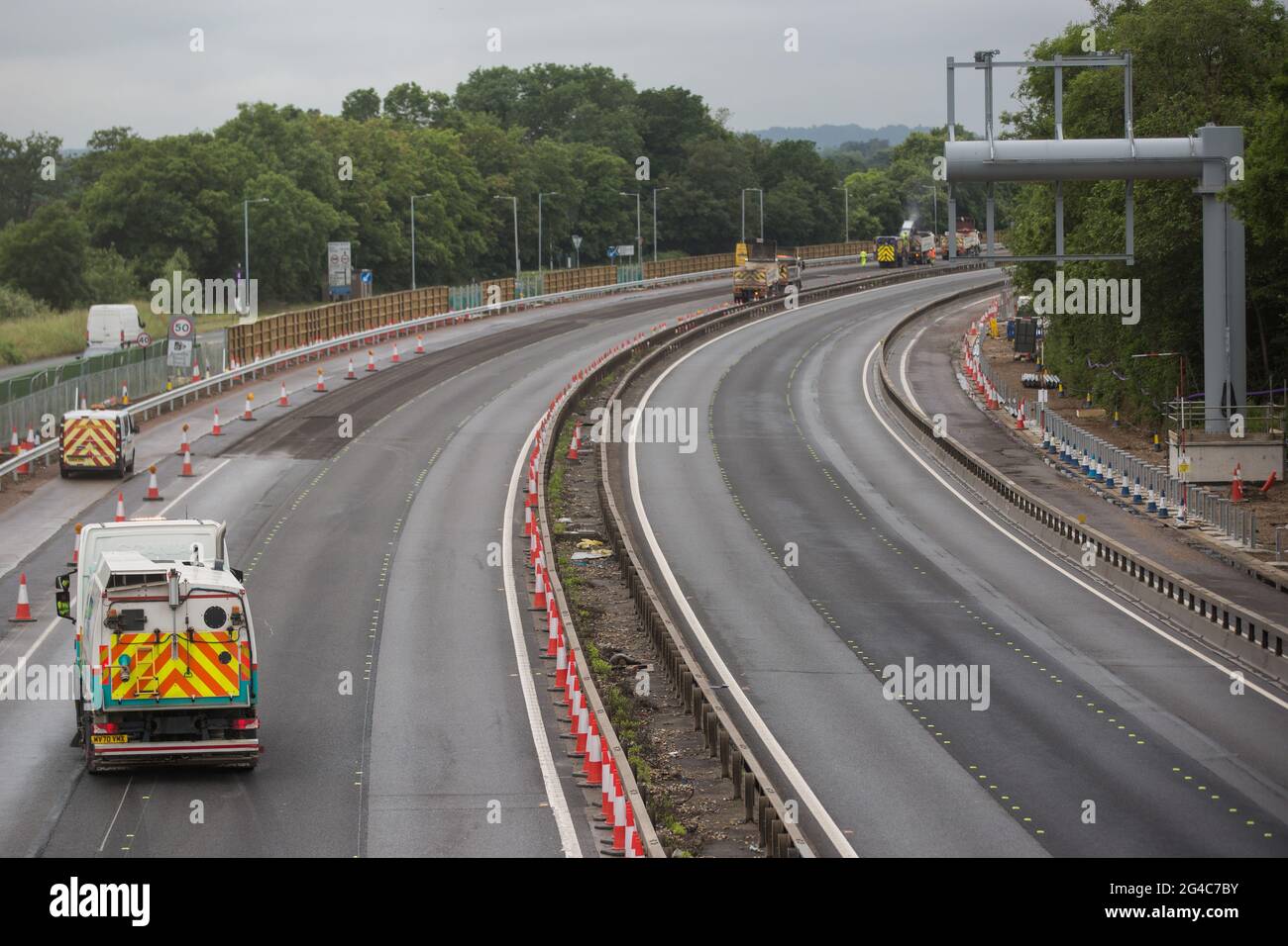 Smart motorway lane closed hi-res stock photography and images - Alamy