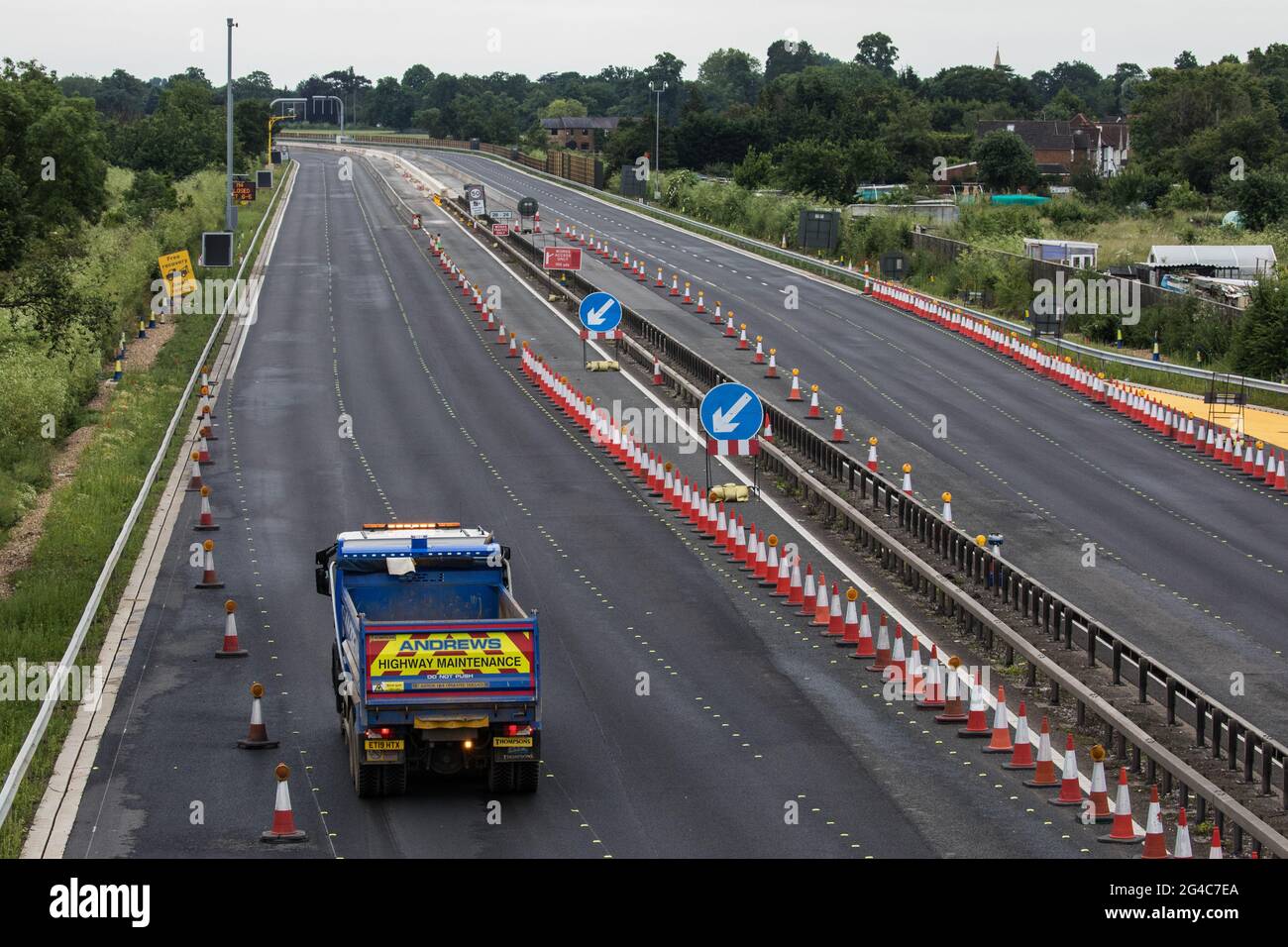 Smart motorway lane closure hi-res stock photography and images - Alamy