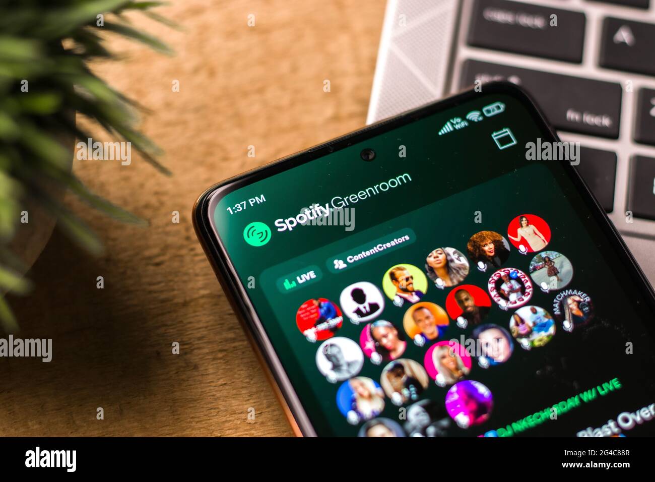 Logo spotify greenroom hi-res stock photography and images - Alamy