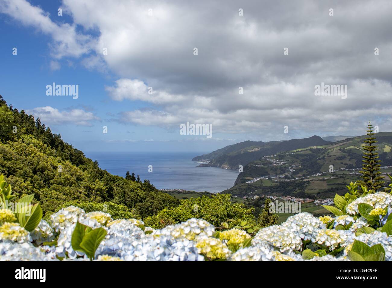 Amazing viewpoint, Azores islands, travel destination, Sao Miguel ...
