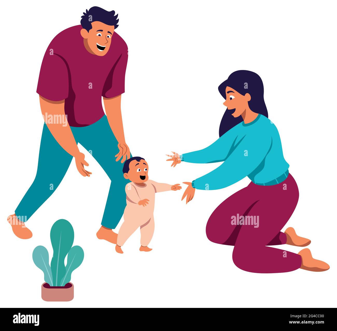 Baby First Steps Stock Vector Image & Art - Alamy