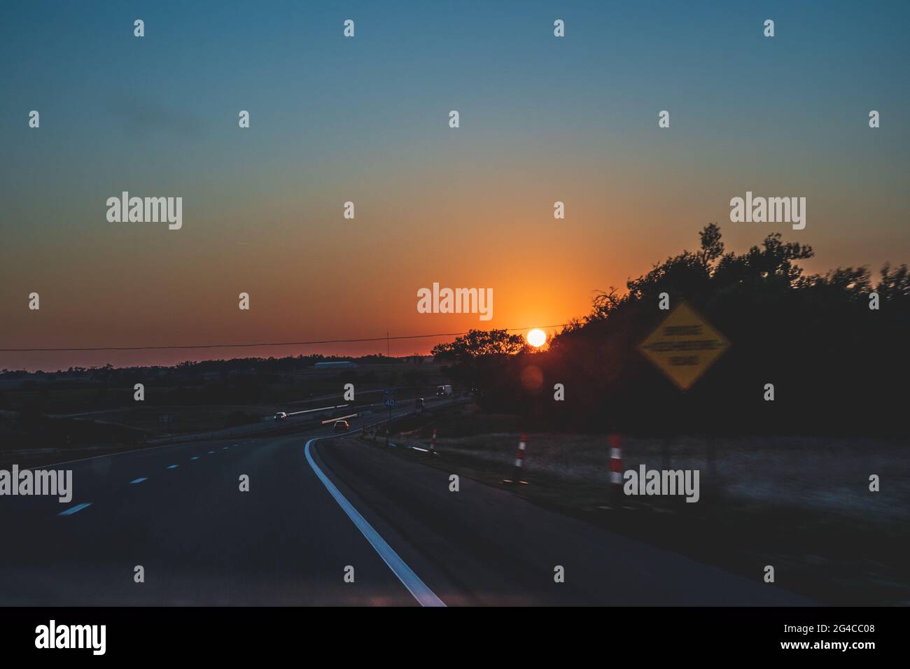 Texas highway road straight hi-res stock photography and images - Alamy