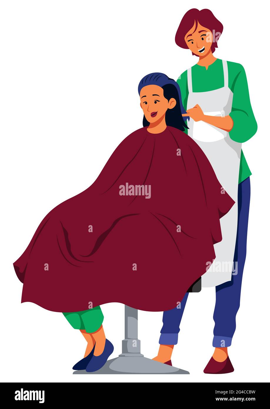 Female barber Stock Vector Images - Alamy