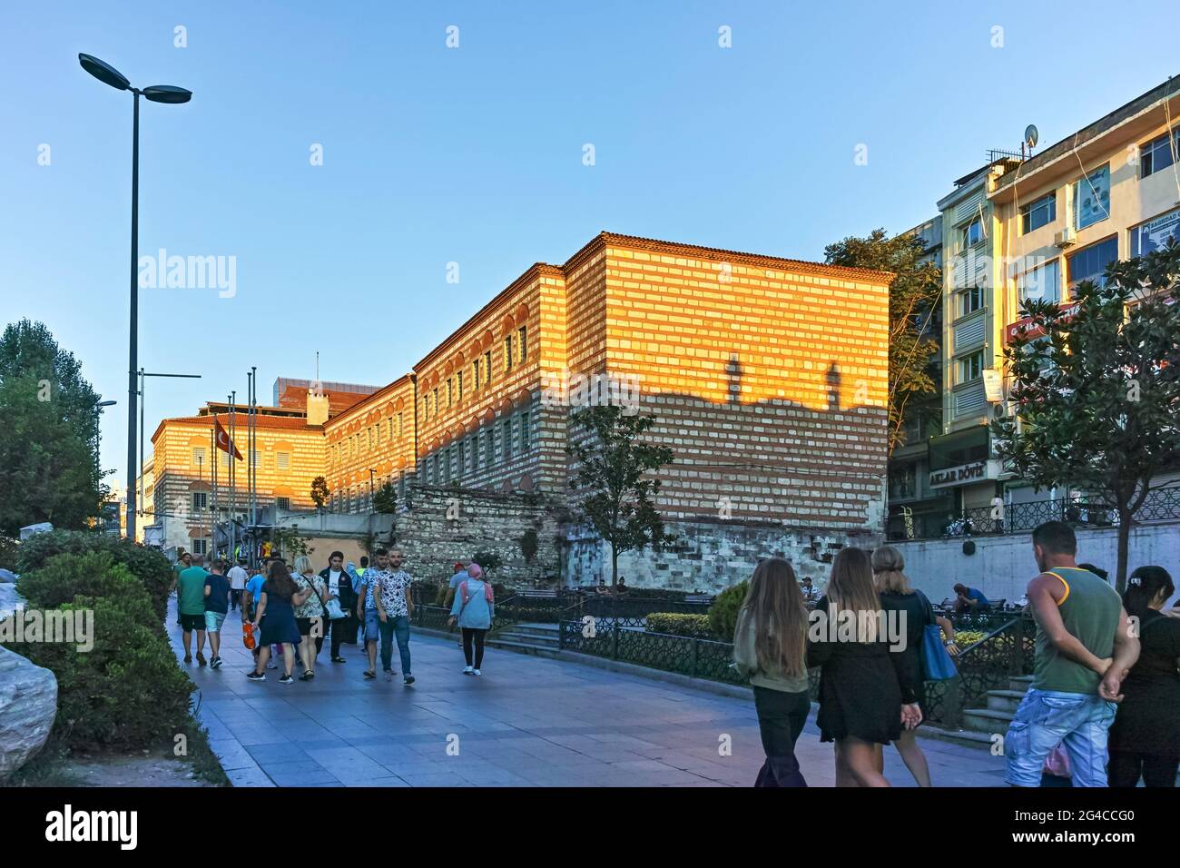ISTANBUL, TURKEY - JULY 26, 2019: Typical Building and street in Laleli ...