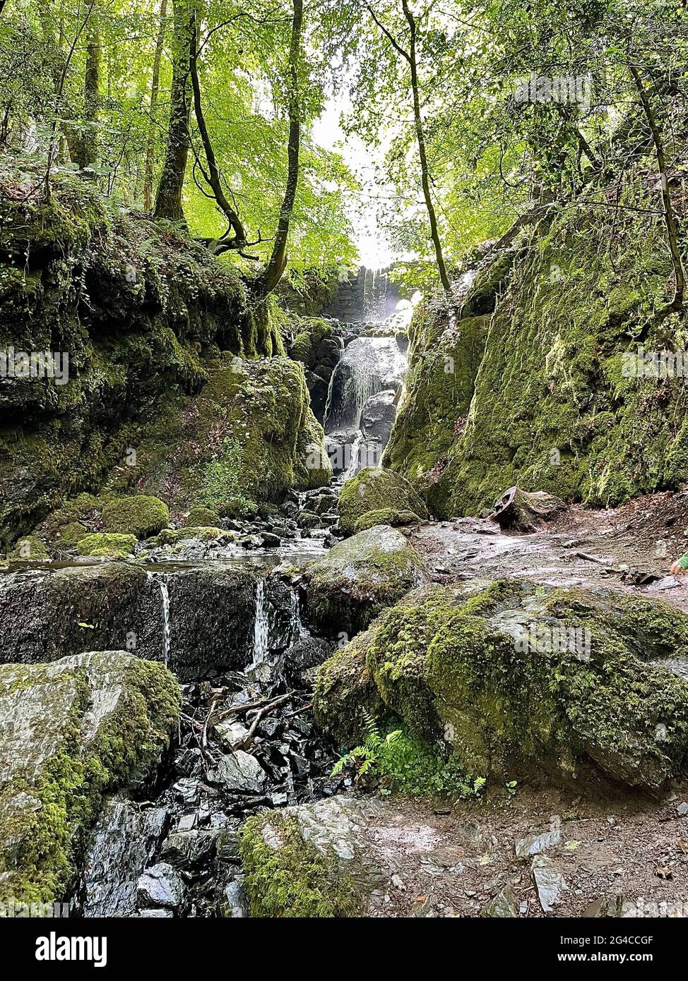 Water flowing through natural rock hi-res stock photography and images ...