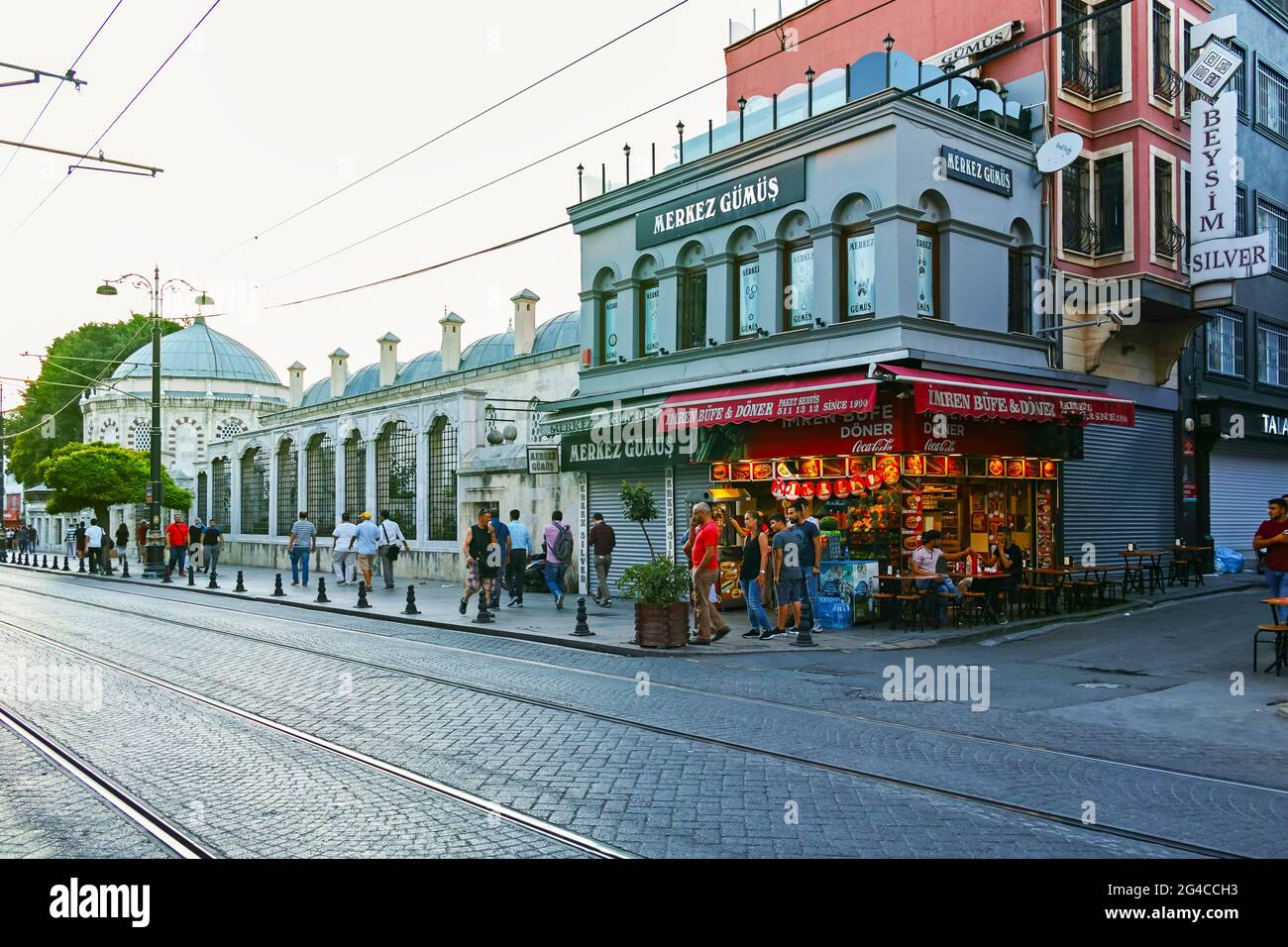 ISTANBUL, TURKEY - JULY 26, 2019: Typical Building and street in Laleli ...