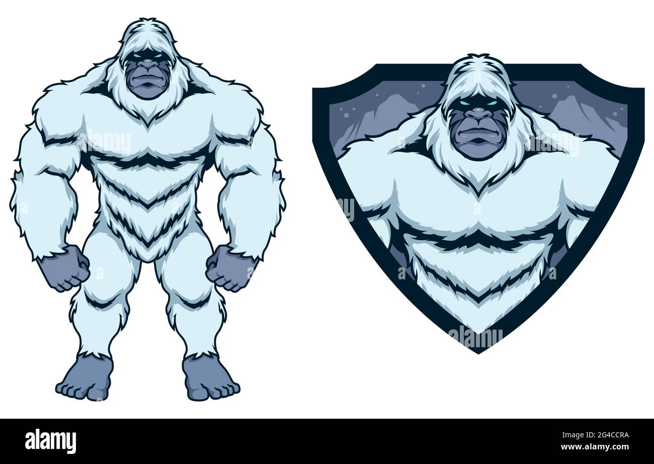 Bigfoot Yeti Mascot Stock Vector Image & Art - Alamy