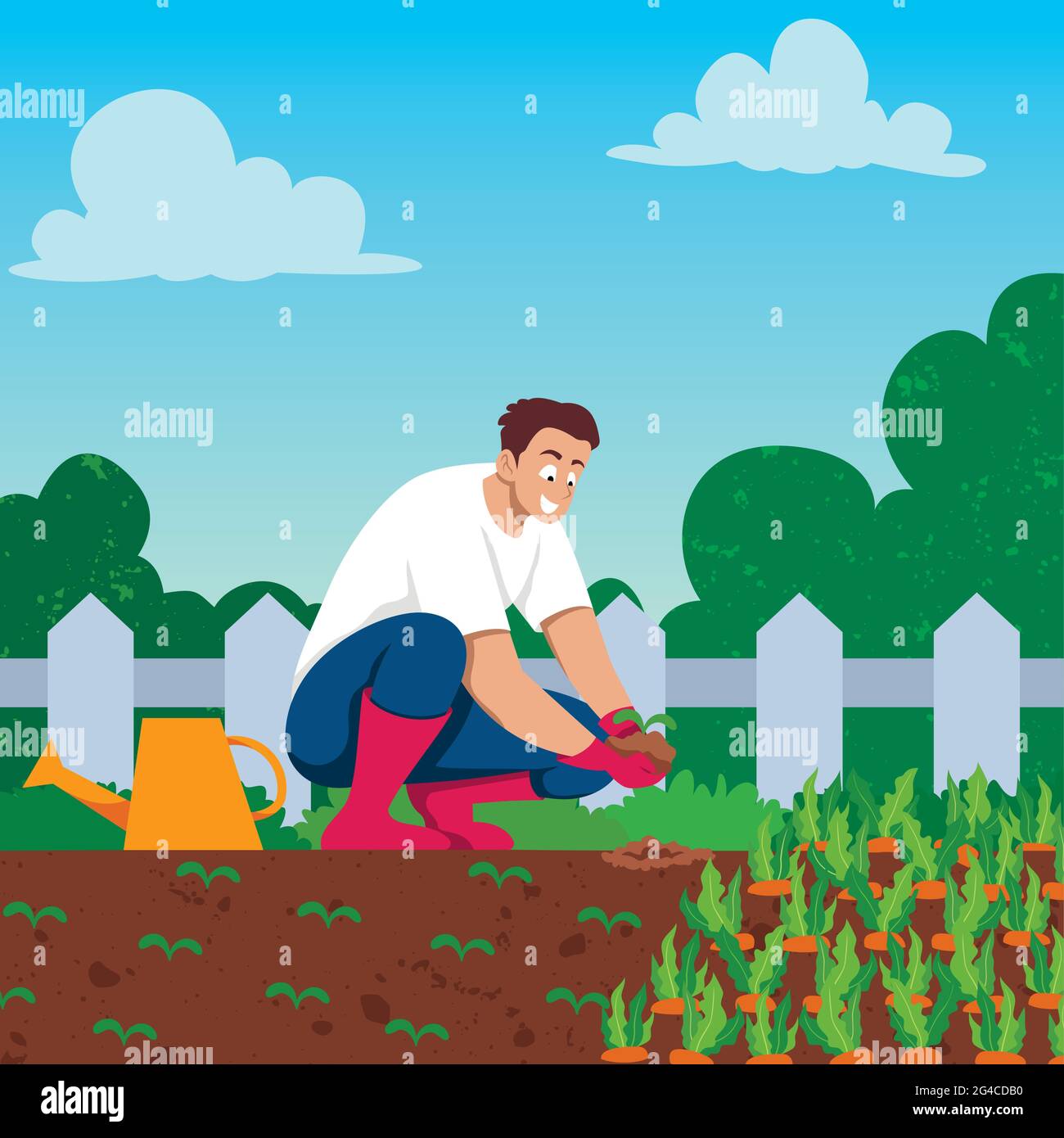 Tomato plant man Stock Vector Images - Alamy