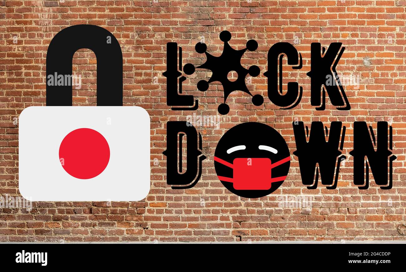 Japan Lockdown for Coronavirus Outbreak quarantine. Covid-19 Pandemic ...