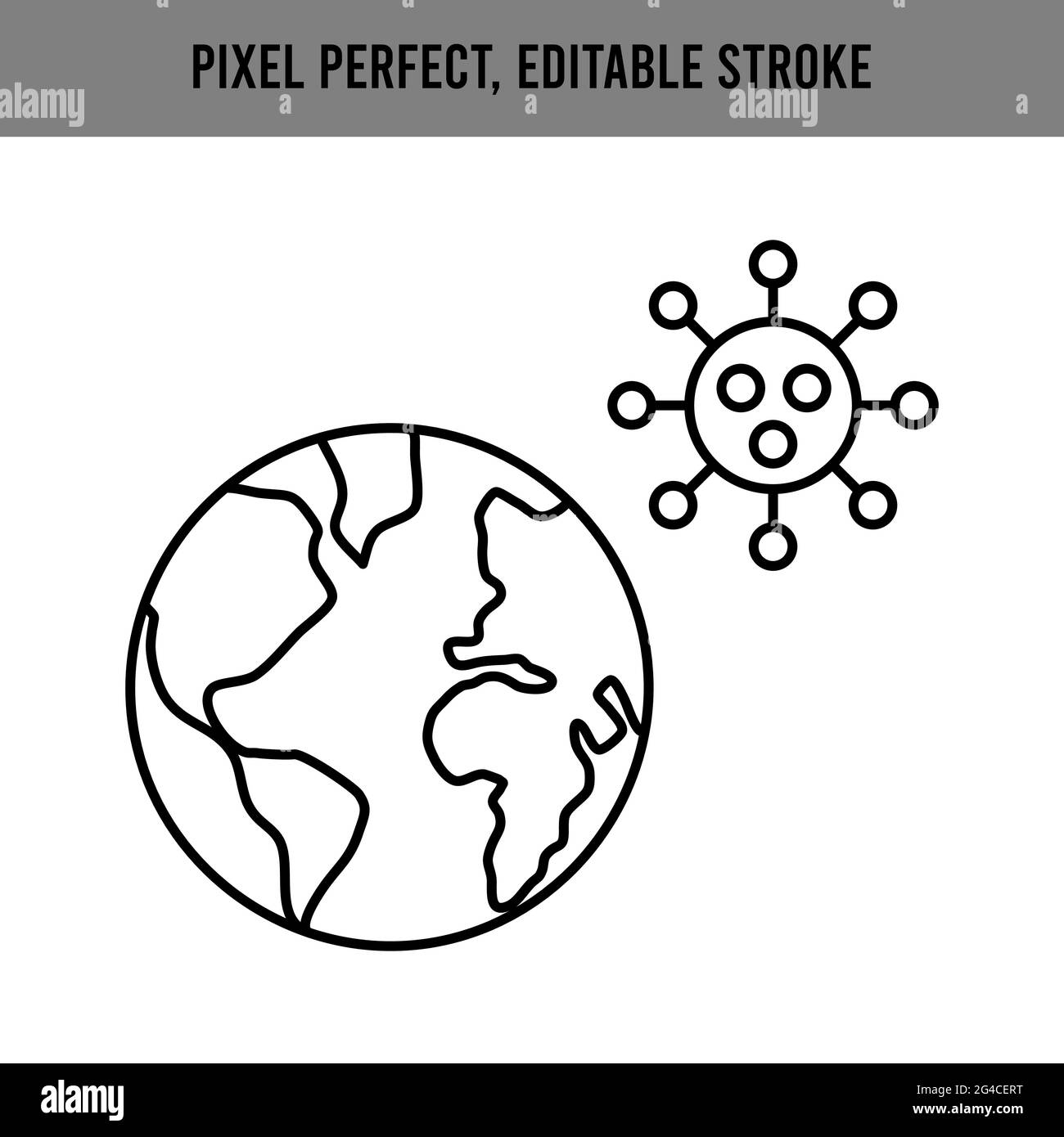 Global pandemic, epidemic. The globe is sick, the earth is lit by a ...