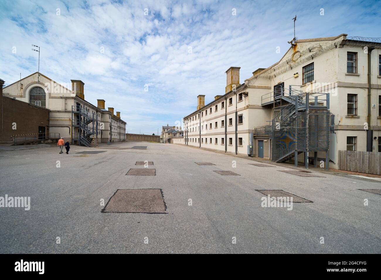 Exterior view of hall at Peterhead Prison Museum in Peterhead ...
