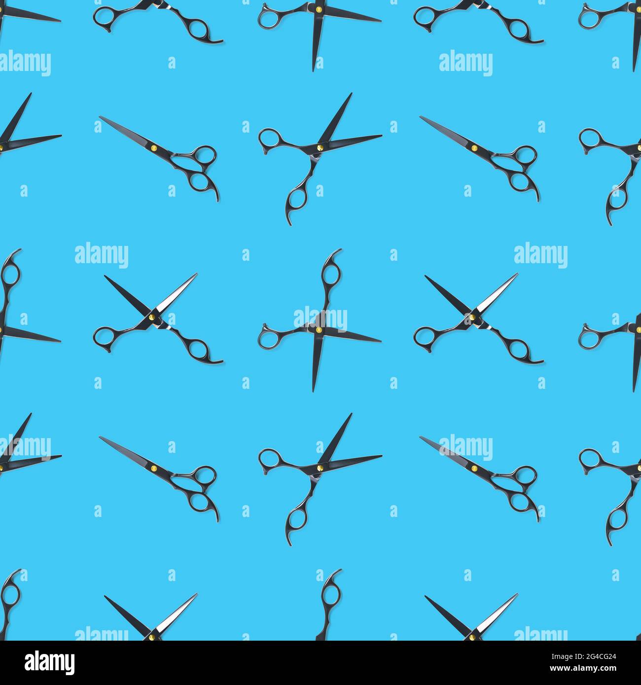 Seamless pattern of black scissors. professional hairdresser black ...