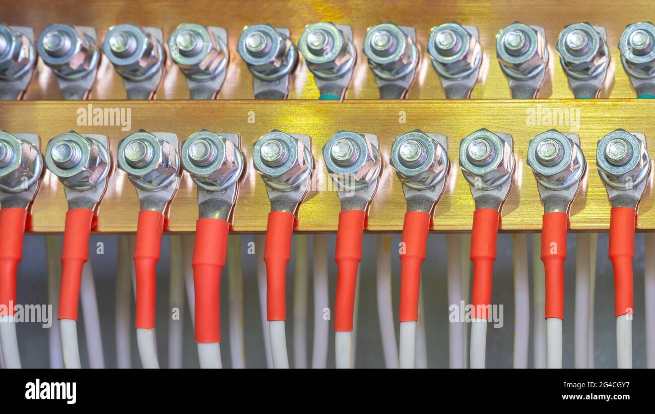 Color wires in a box of distribution of an electricity, PLC Control ...