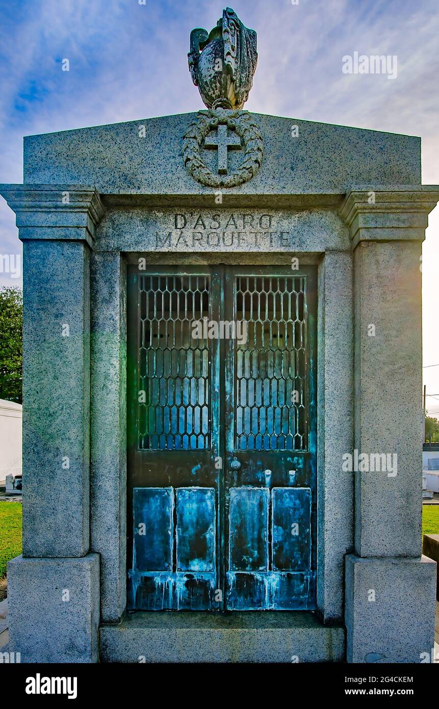 Above-ground graves and family tombs are pictured at St. Patrick ...