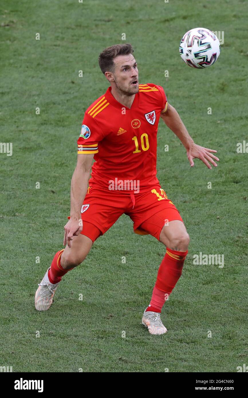 Rome, Italy, 20th June 2021. Aaron Ramsey of Wales during the UEFA Euro ...