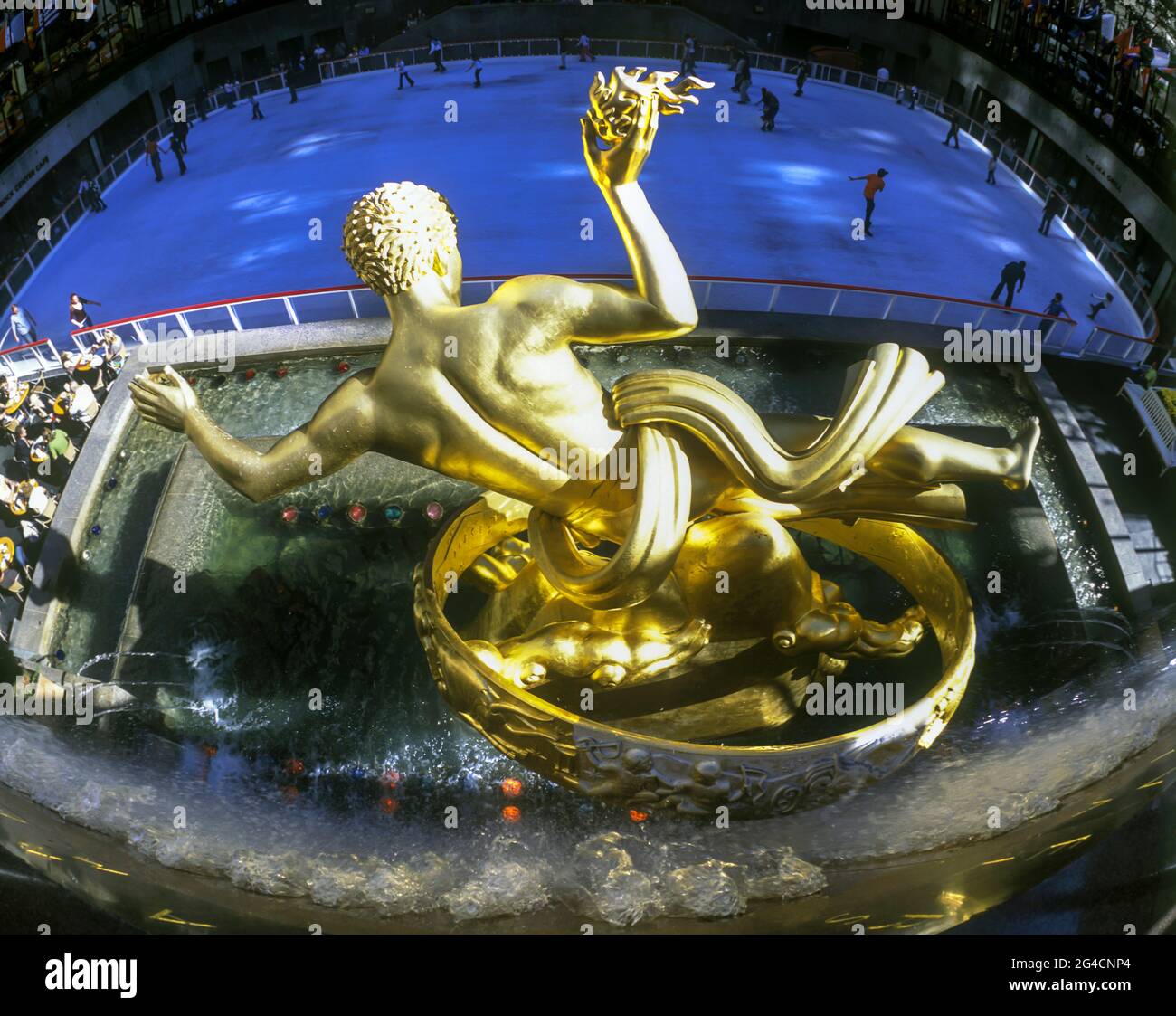 2006 HISTORICAL PROMETHEUS STATUE ICE SKATING RINK ROCKEFELLER CENTER ...