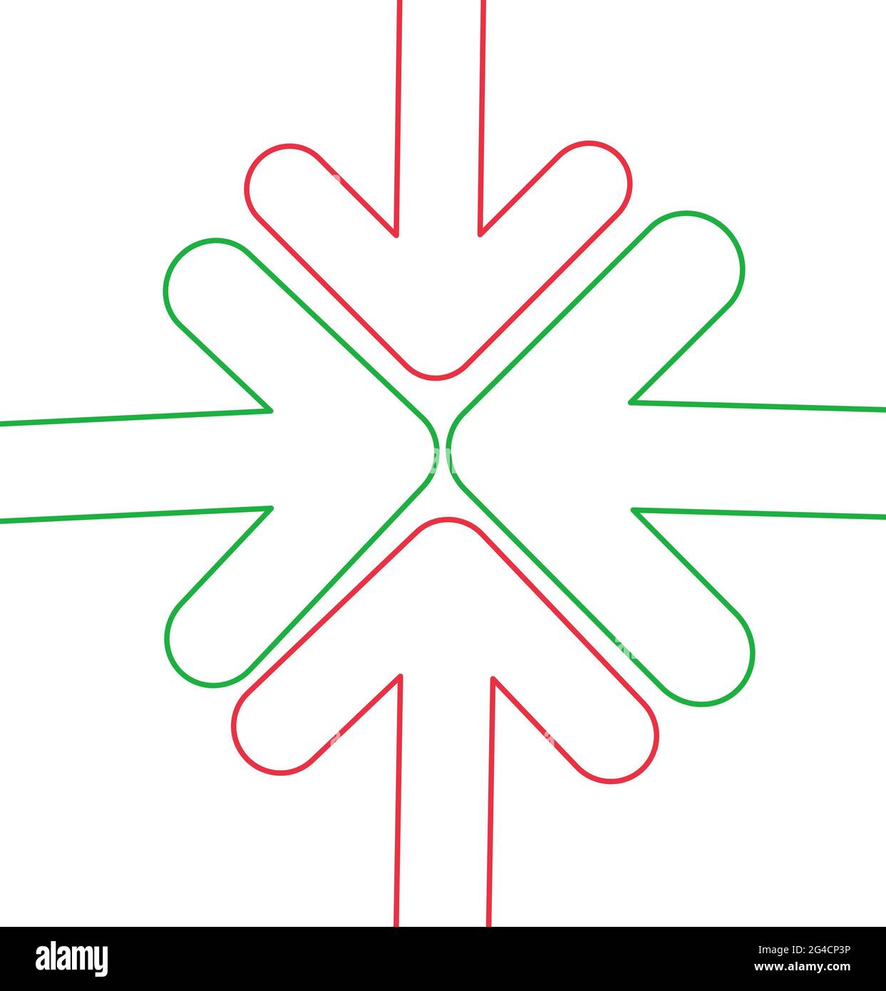 An illustration of the icon of hit central objective isolated on a ...