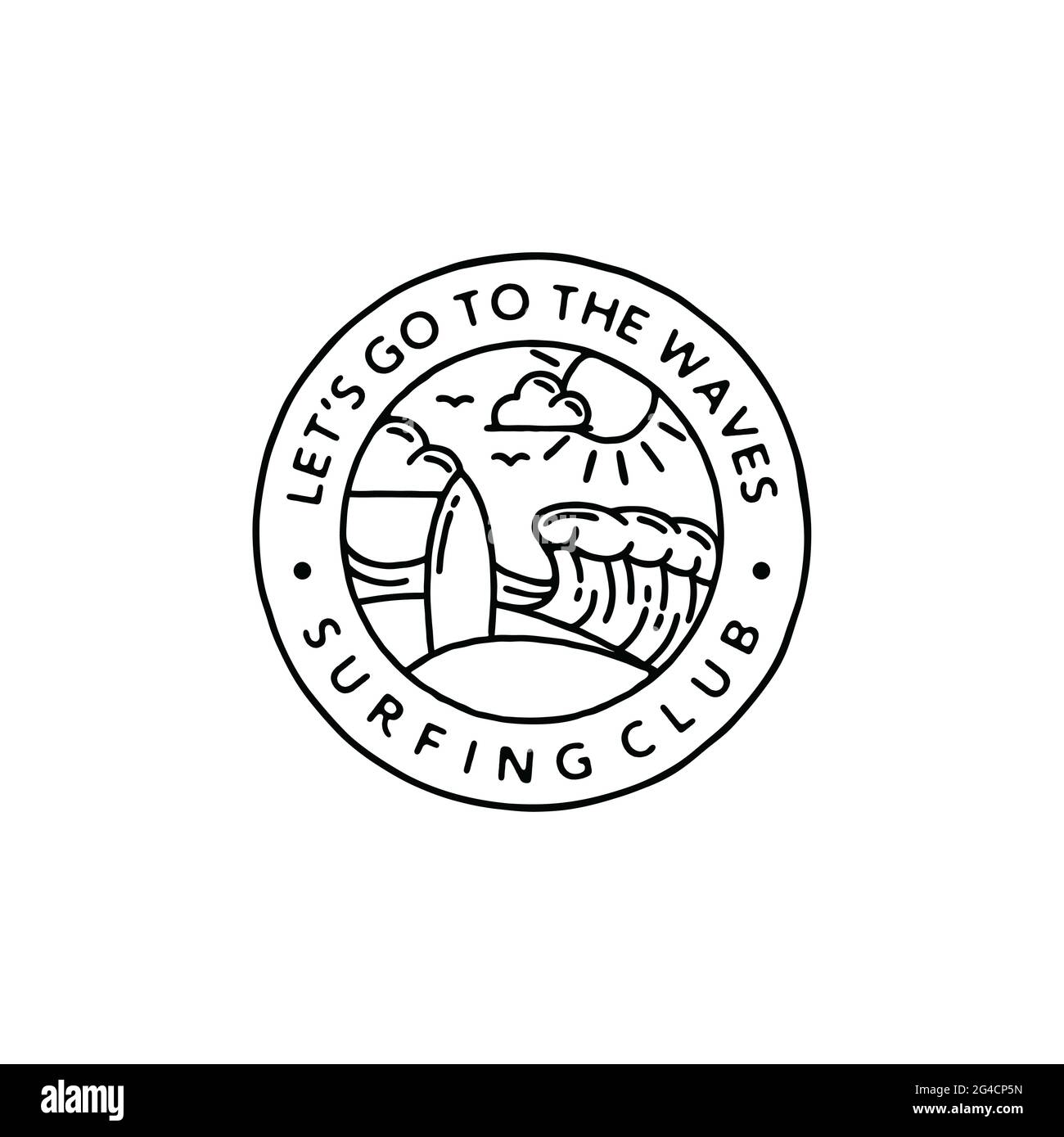 Vintage Surfing Badge Emblem . Surfer logo template. Surf Badge. Summer ...