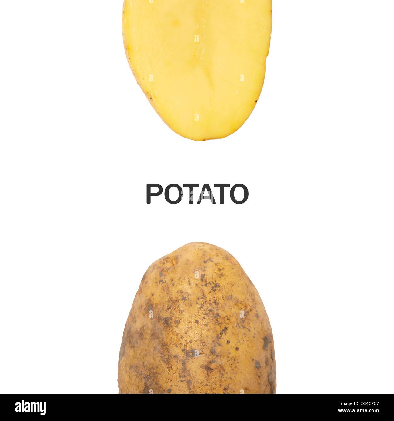 top view of fresh raw potato, simple design with copy space Stock Photo ...