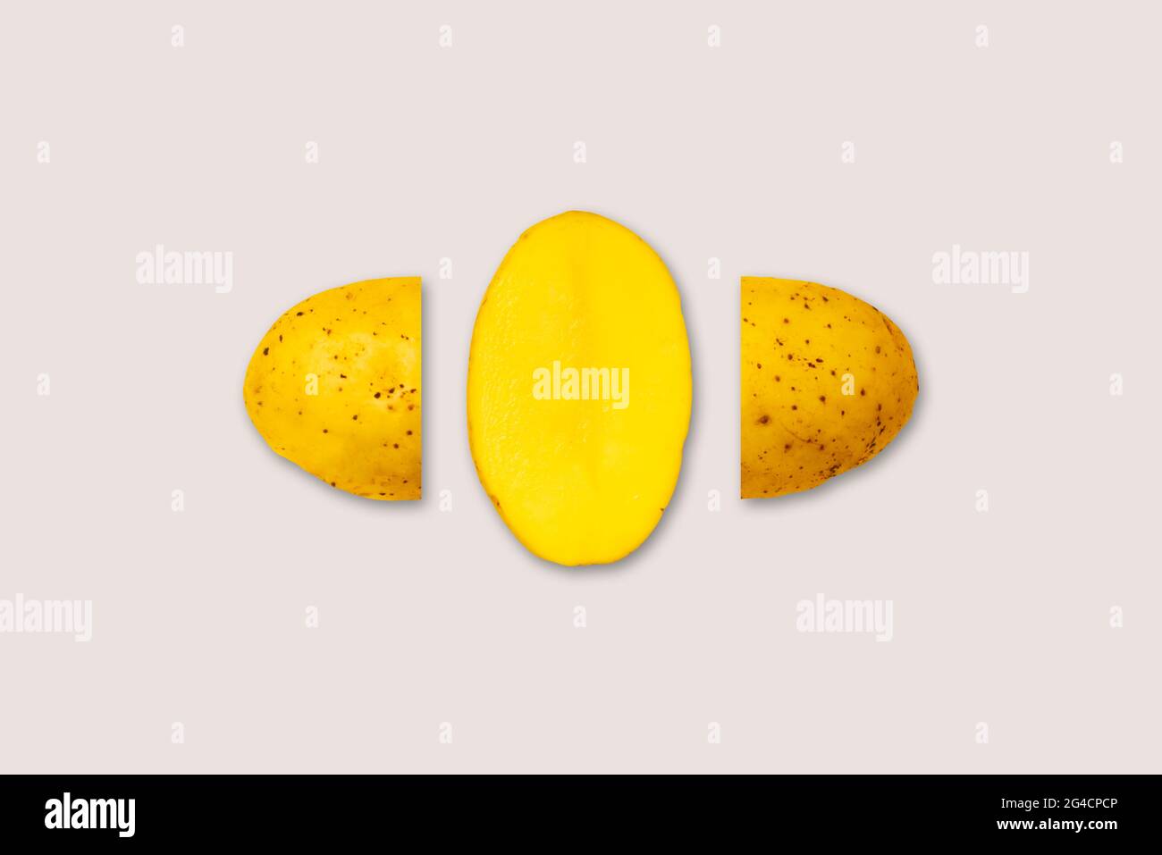 top view of fresh raw potato, simple design with copy space Stock Photo ...