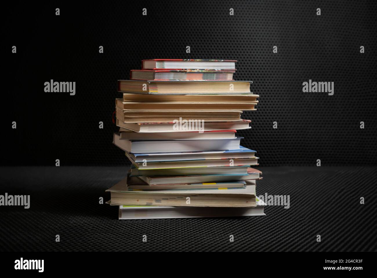 stack of books isolated with copy space design, knowledge wisdom ...