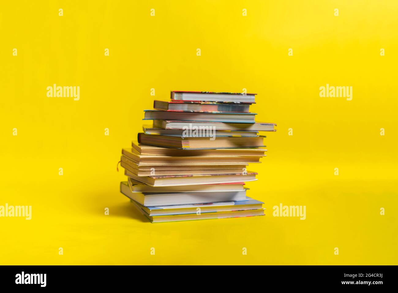 stack of books isolated with copy space design, knowledge wisdom ...