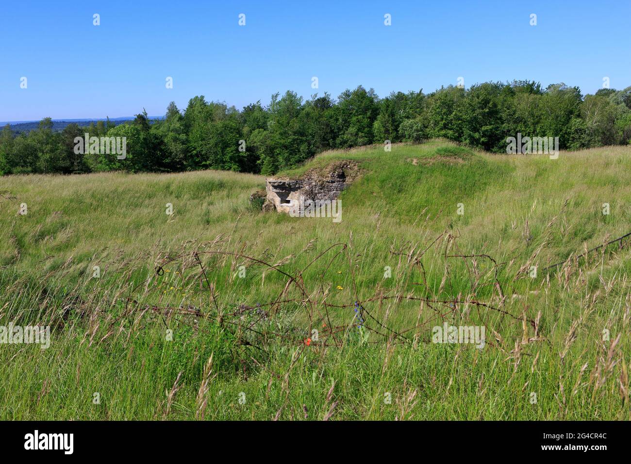 Ruins of the French World War I Fort Douaumont (Fort de Douaumont) in ...