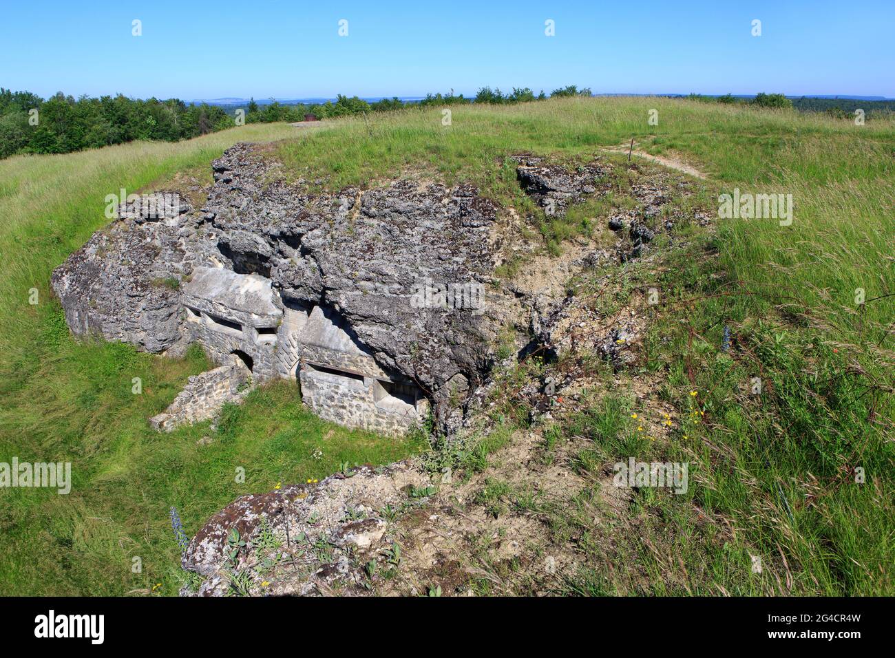 Ruins of the French World War I Fort Douaumont (Fort de Douaumont) in ...