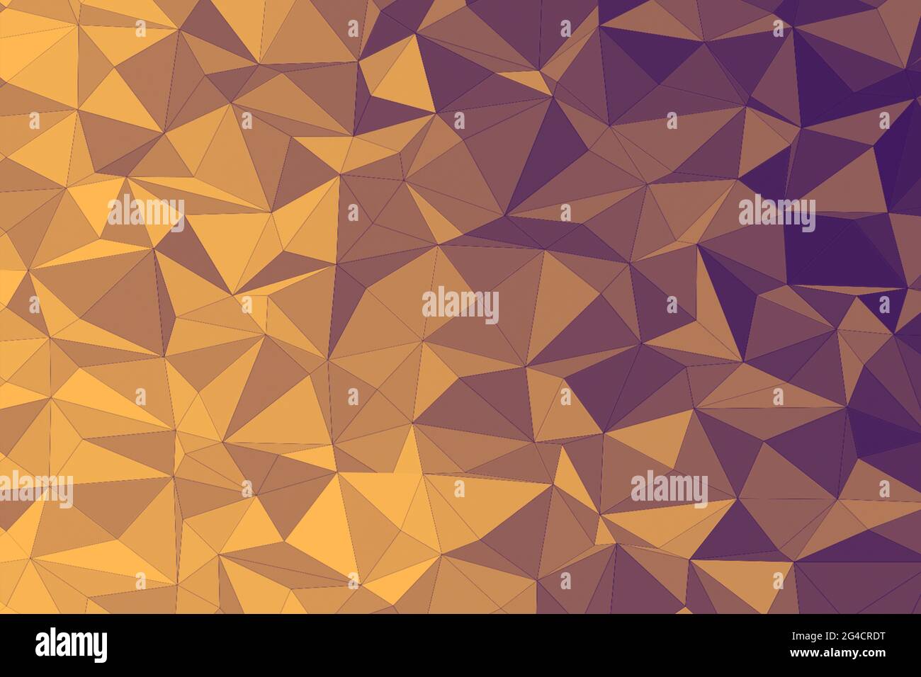 Beautiful gradient illustration of triangular yellow and purple pieces ...