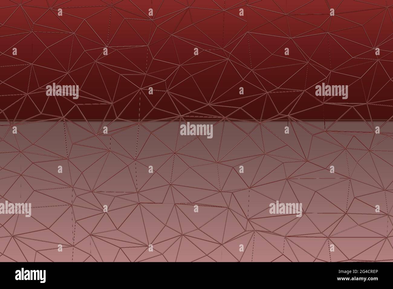 A beautiful red gradient with lines connecting in geometrical forms ...