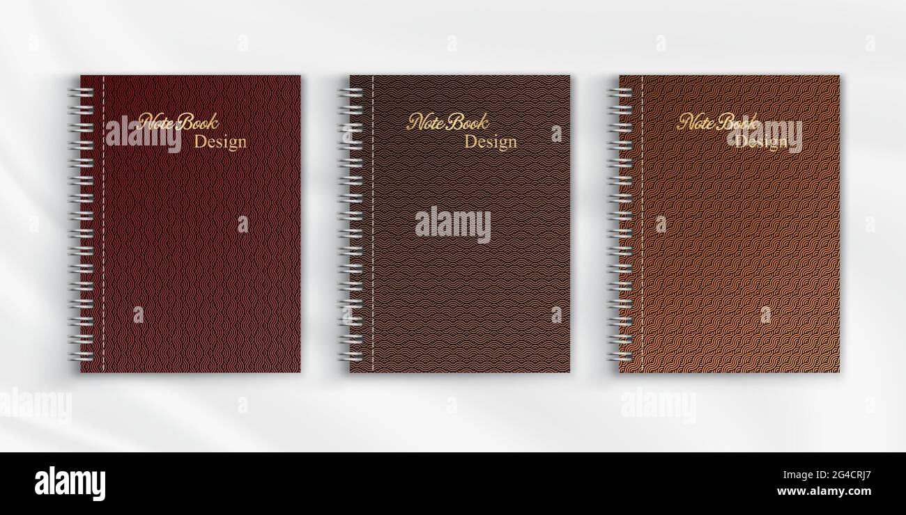 Set of geometric pattern notebook cover. Background design for ...