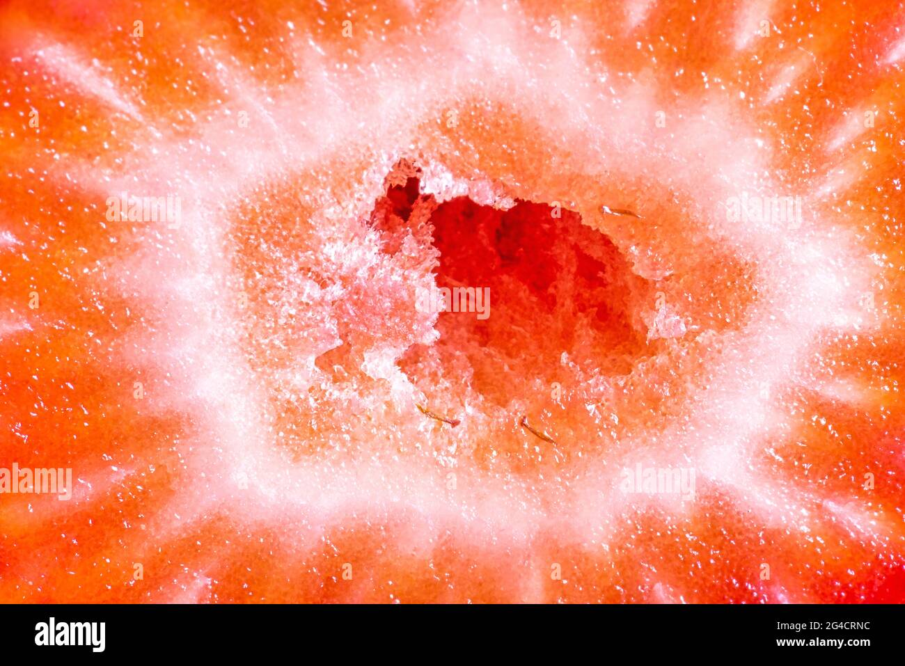 Strawberry cross section, fruit fresh background Stock Photo - Alamy
