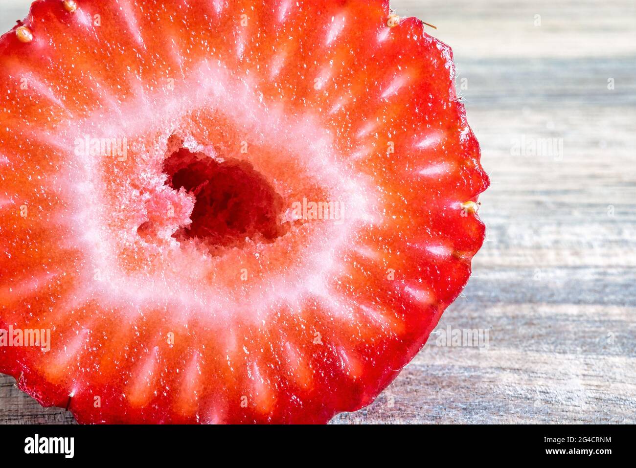 Strawberry cross section, fruit fresh background Stock Photo - Alamy