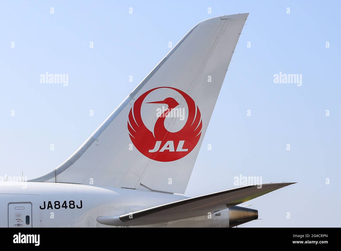 A Japan Airlines' (JAL) aircraft is seen at Tokyo International Airport ...