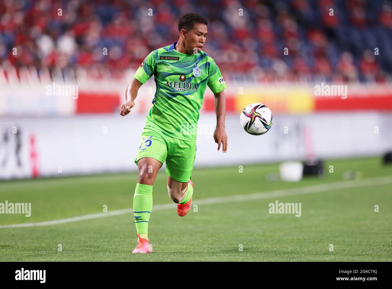 Saitama, Japan. 20th June, 2021. Taiga Hata (Bellmare) Football/Soccer ...