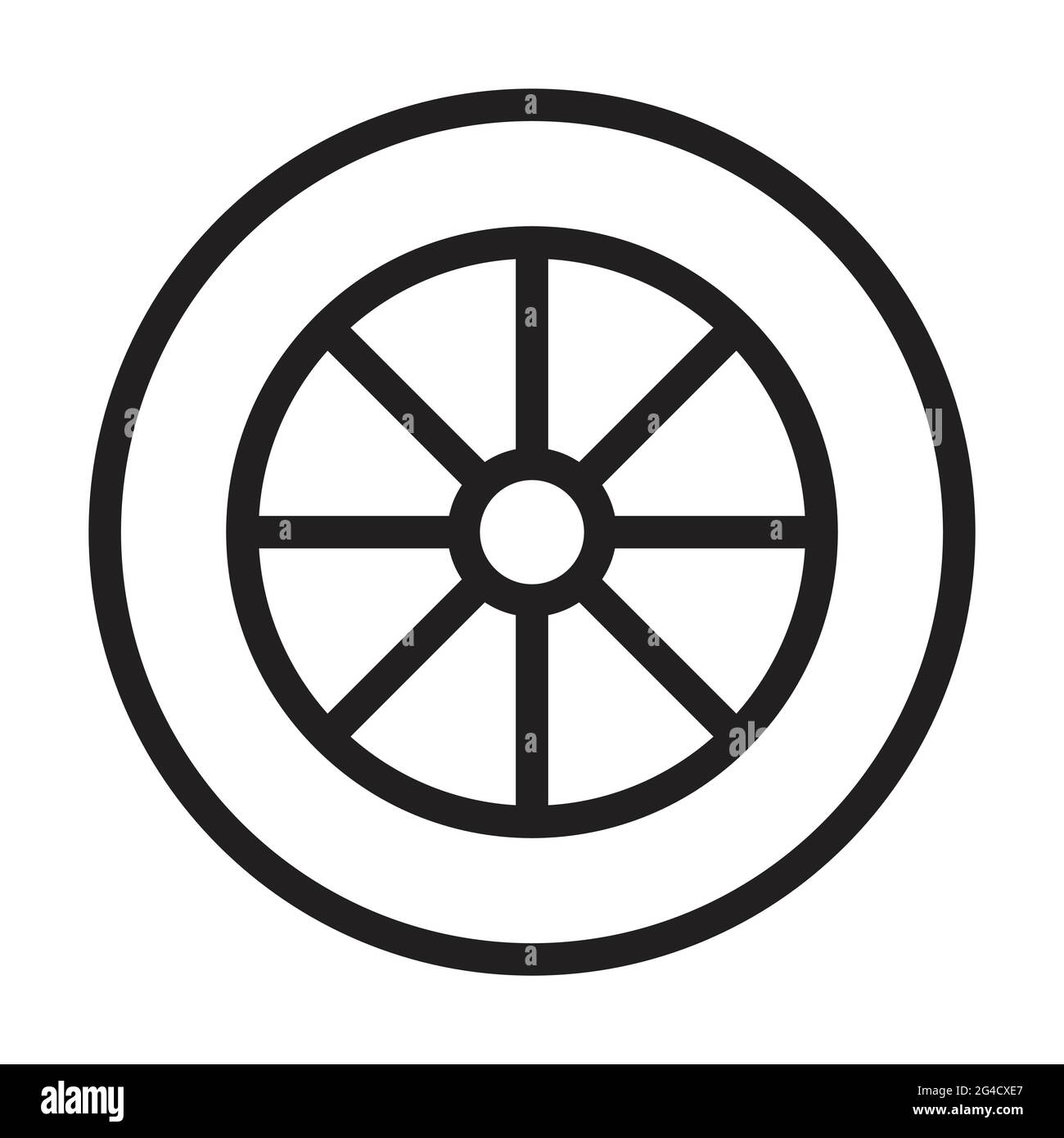 Car tire outline icon vector for your web site design, logo, app, UI ...