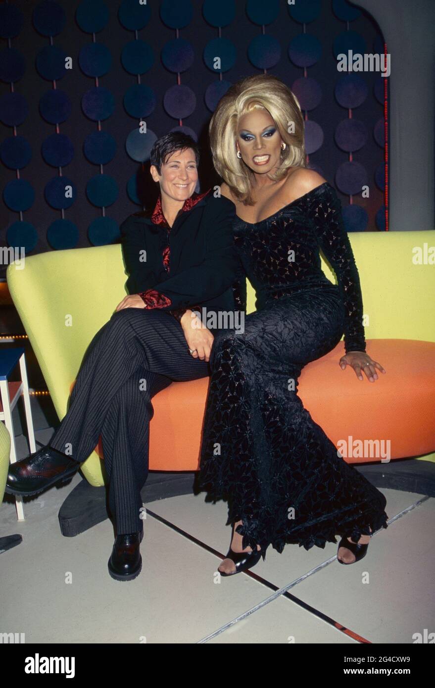 k.d. lang and RuPaul at taping of VH1's "The RuPaul Show" at VH1 ...