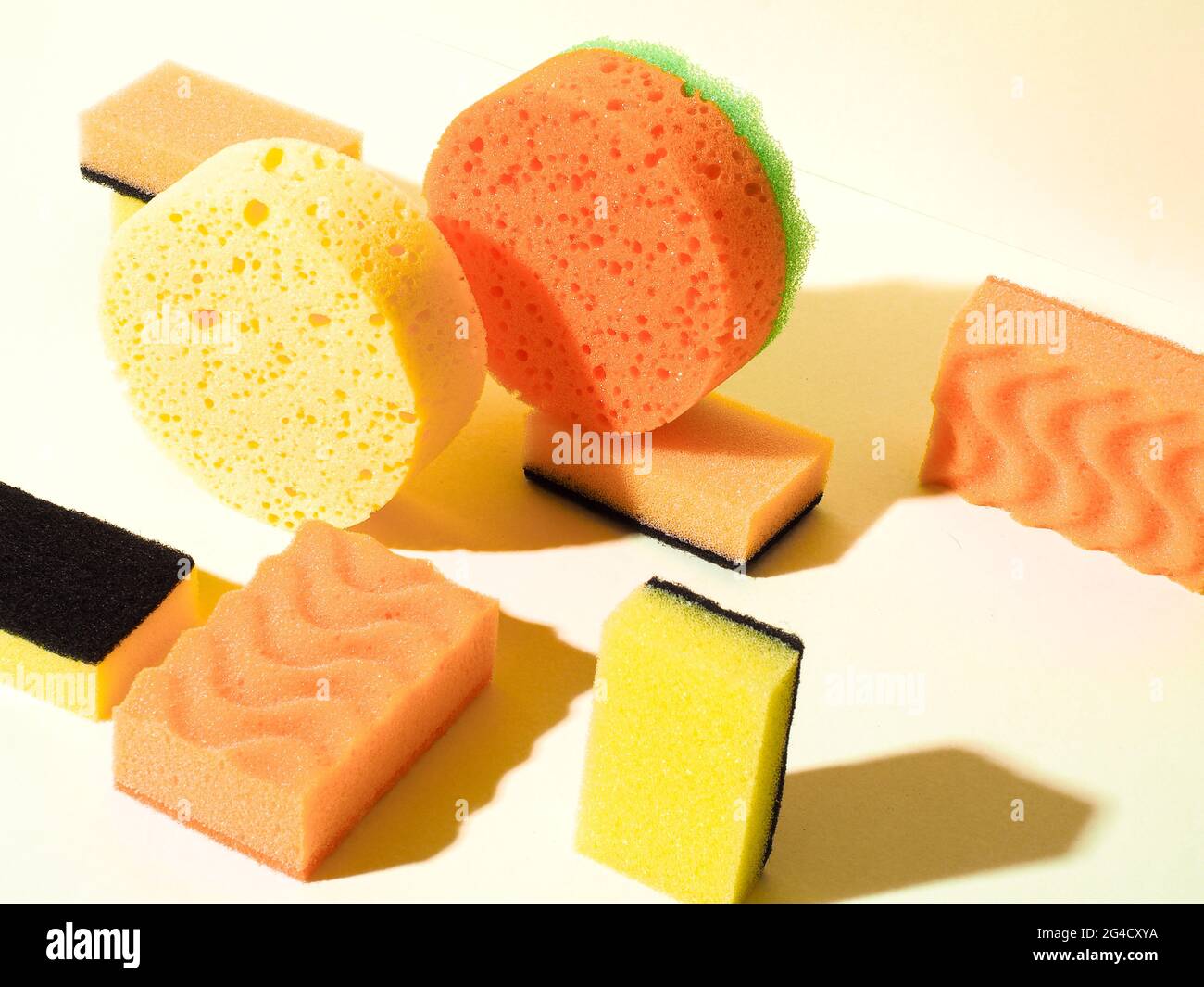 Yellow washing sponge texture hi-res stock photography and images - Alamy