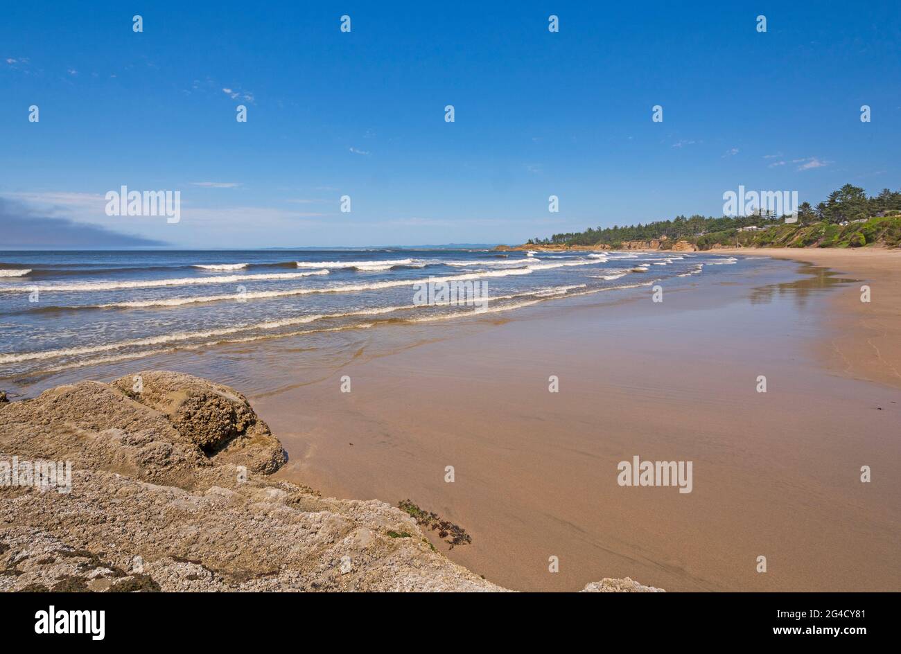 Ocean Waves on a Remote Beach on Lighthouse Beach near Charleston ...