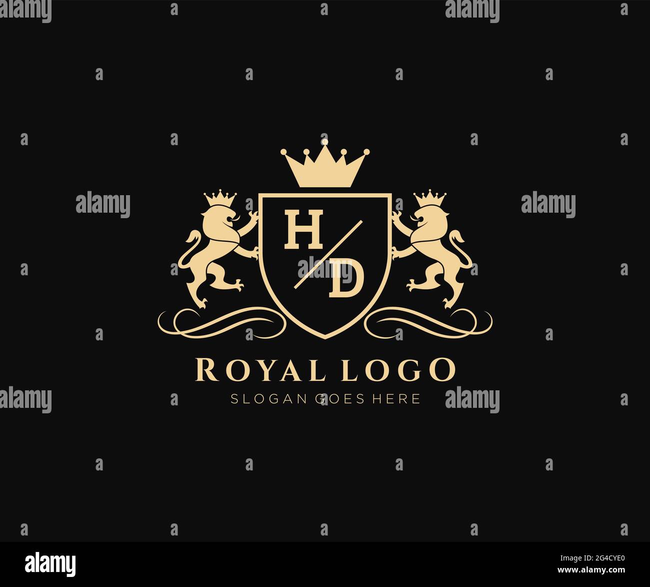 HD Letter Lion Royal Luxury Heraldic,Crest Logo template in vector art ...