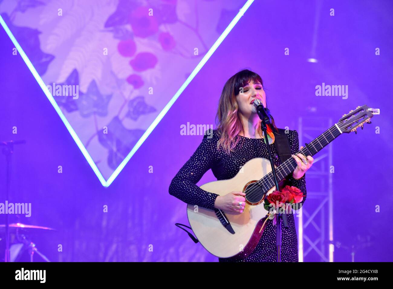 Calafell, Spain. 21st June, 2021. Singer Maria de los Ángeles Rozalen ...