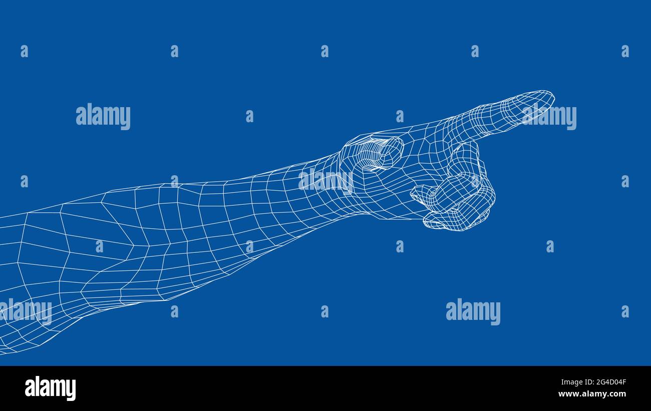 Human hand point with finger. Vector Stock Vector Image & Art - Alamy