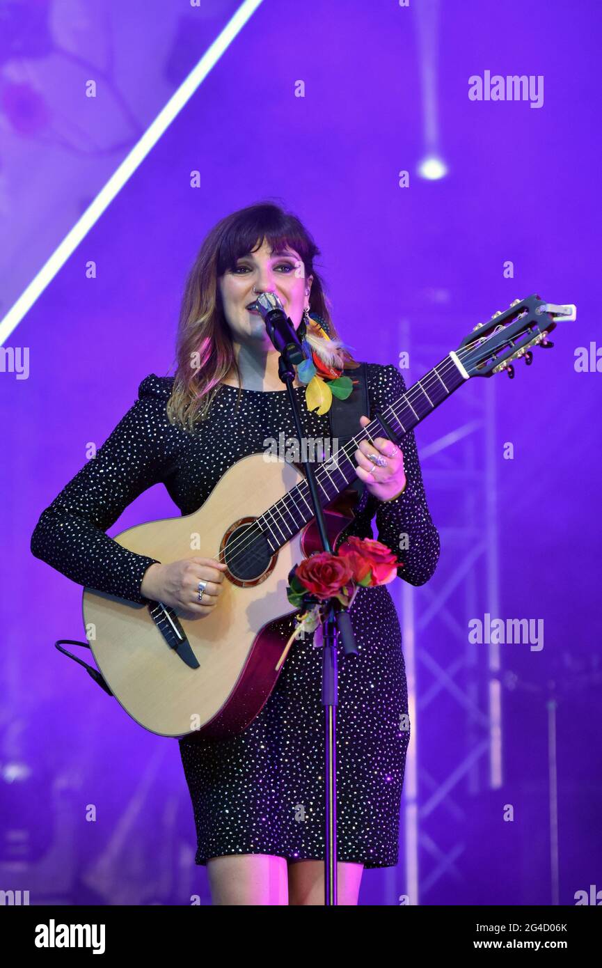 Calafell, Spain. 21st June, 2021. Singer Maria de los Ángeles Rozalen ...