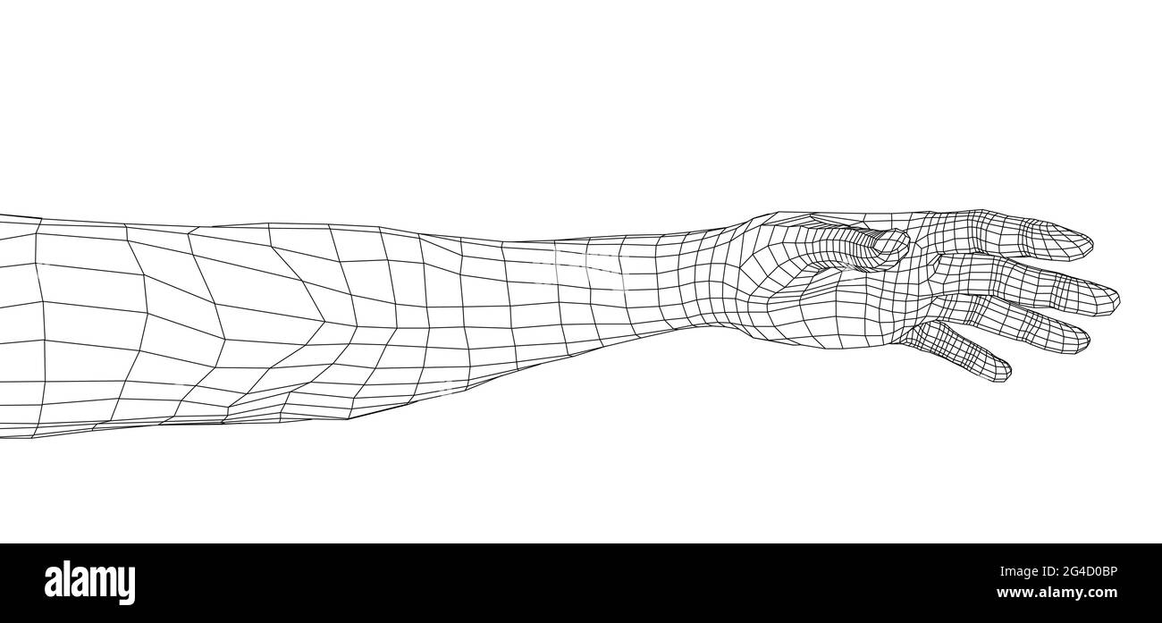 Hand. Vector rendering of 3d Stock Vector Image & Art - Alamy